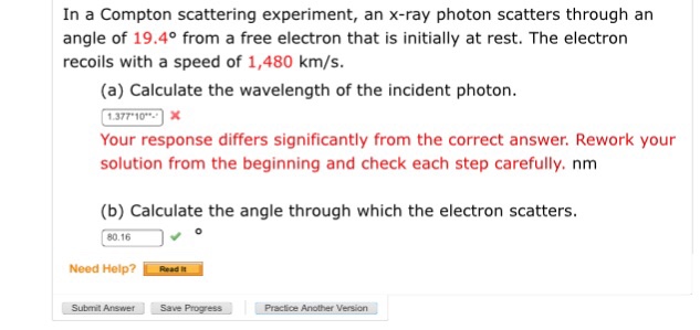Solved In a Compton scattering experiment, an x-ray photon | Chegg.com