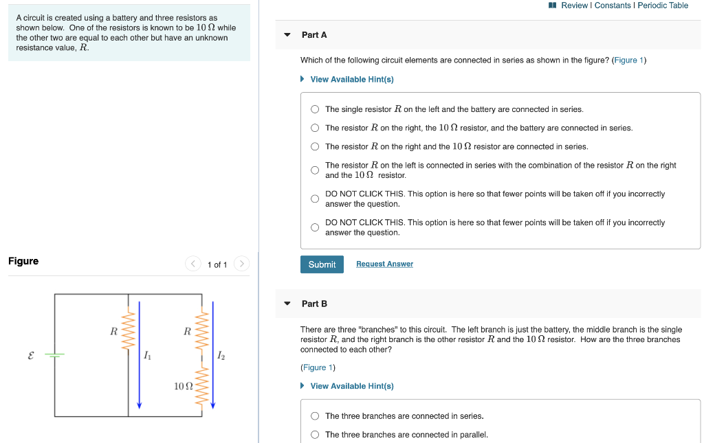 Solved MI Review | Constants Periodic Table A circuit is | Chegg.com
