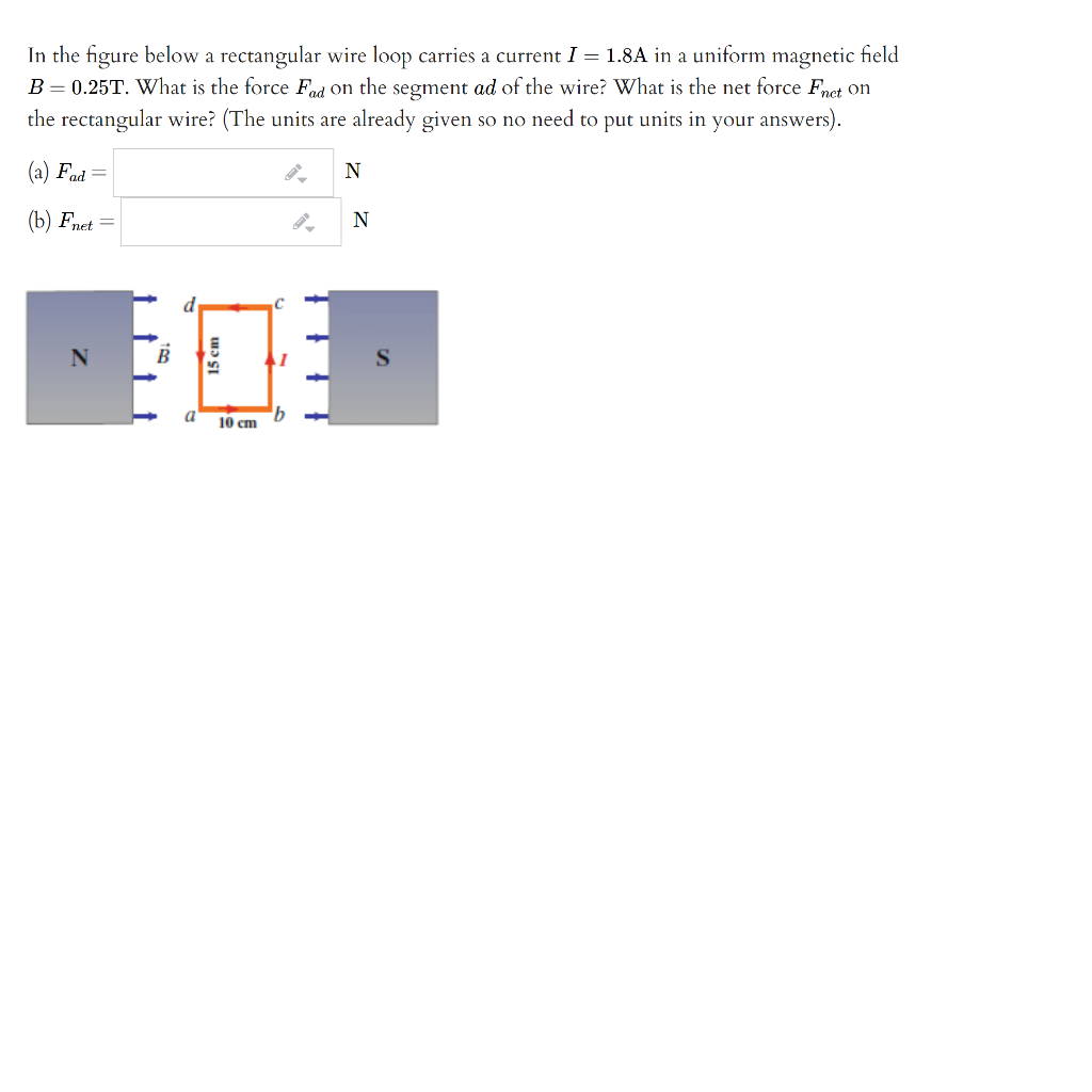 Solved In the figure below a rectangular wire loop carries a | Chegg.com