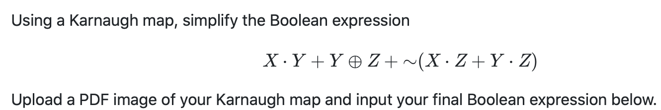 Solved Using a Karnaugh map, simplify the Boolean expression | Chegg.com