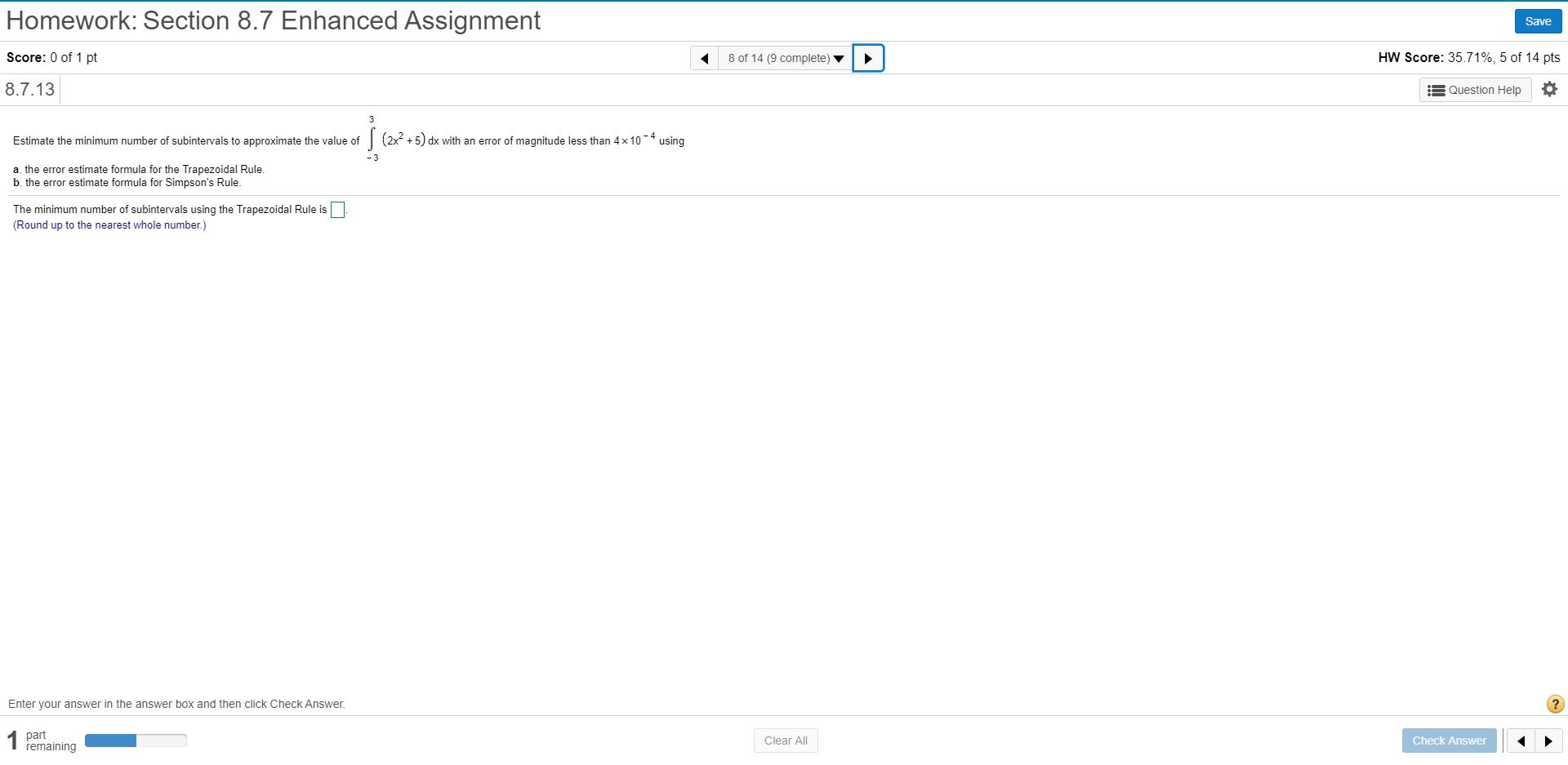 Solved Homework Section 8 7 Enhanced Assignment Save Hw