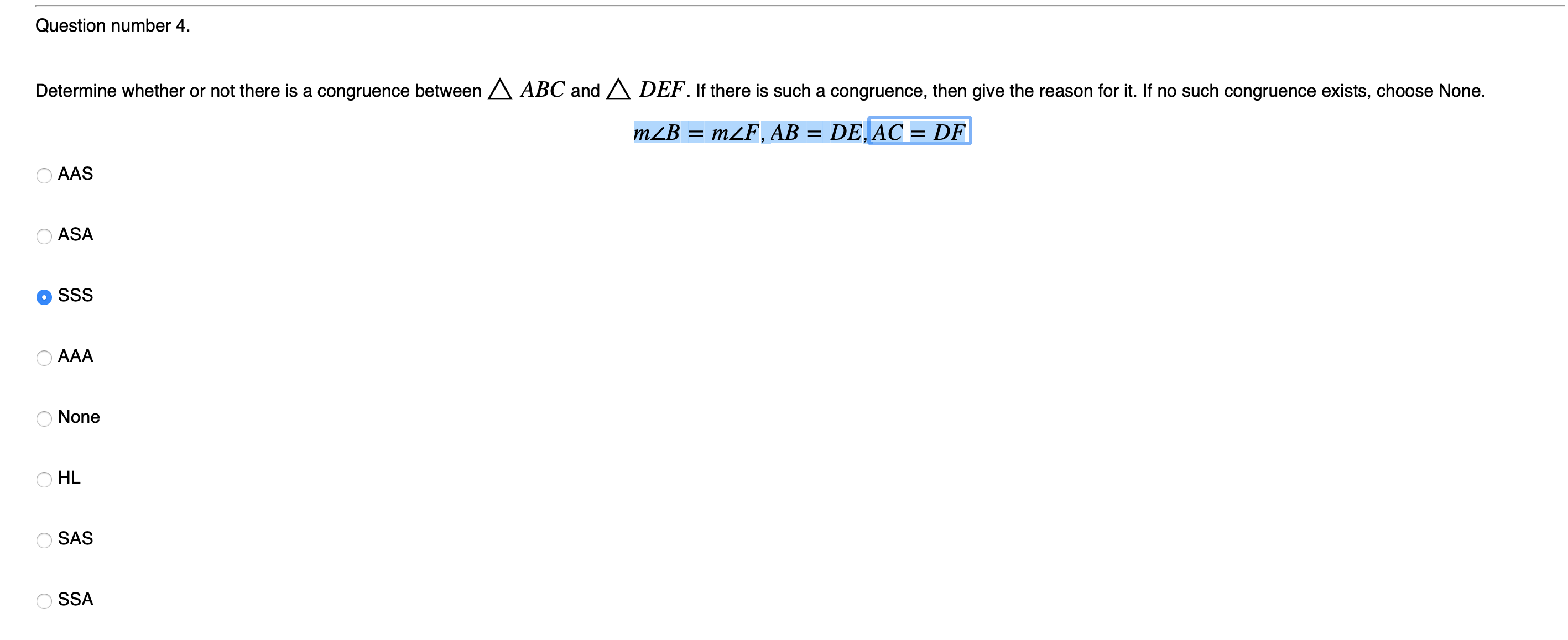 Solved Question number 4.Determine whether or not there is a | Chegg.com