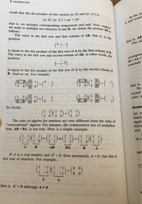 Solved E., Ring of Quaternions A quaternion (in matrix form) | Chegg.com