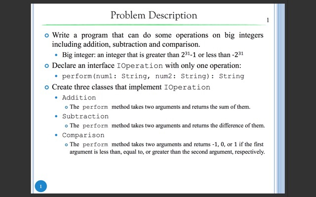 Solved Problem Description o Write a program that can do | Chegg.com