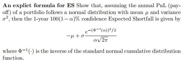An explict formula for ES Show that, assuming the | Chegg.com