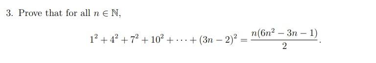 Solved 3. Prove that for all n∈N, | Chegg.com