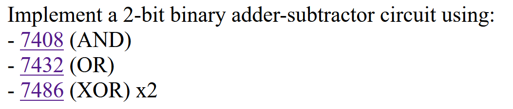Solved Implement a 2-bit binary adder-subtractor circuit | Chegg.com