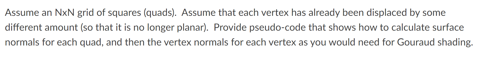 Solved Assume an NxN grid of squares (quads). Assume that | Chegg.com