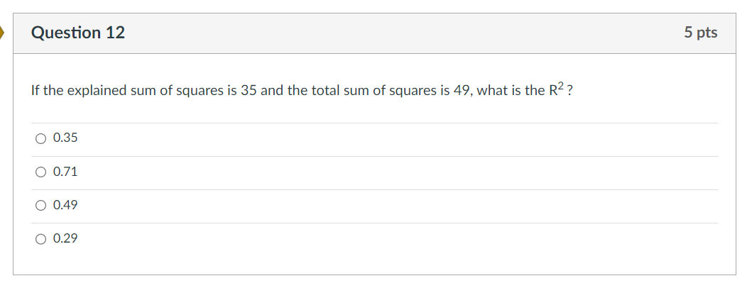 Solved If the explained sum of squares is 35 and the total | Chegg.com Solved If the explained sum of squares is 35 and the total | Chegg.com