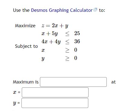 Solved Use the Desmos Graphing Calculator ?7 ﻿to:Maximum | Chegg.com
