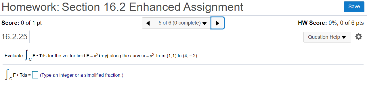 Solved Homework Section 16 2 Enhanced Assignment Save