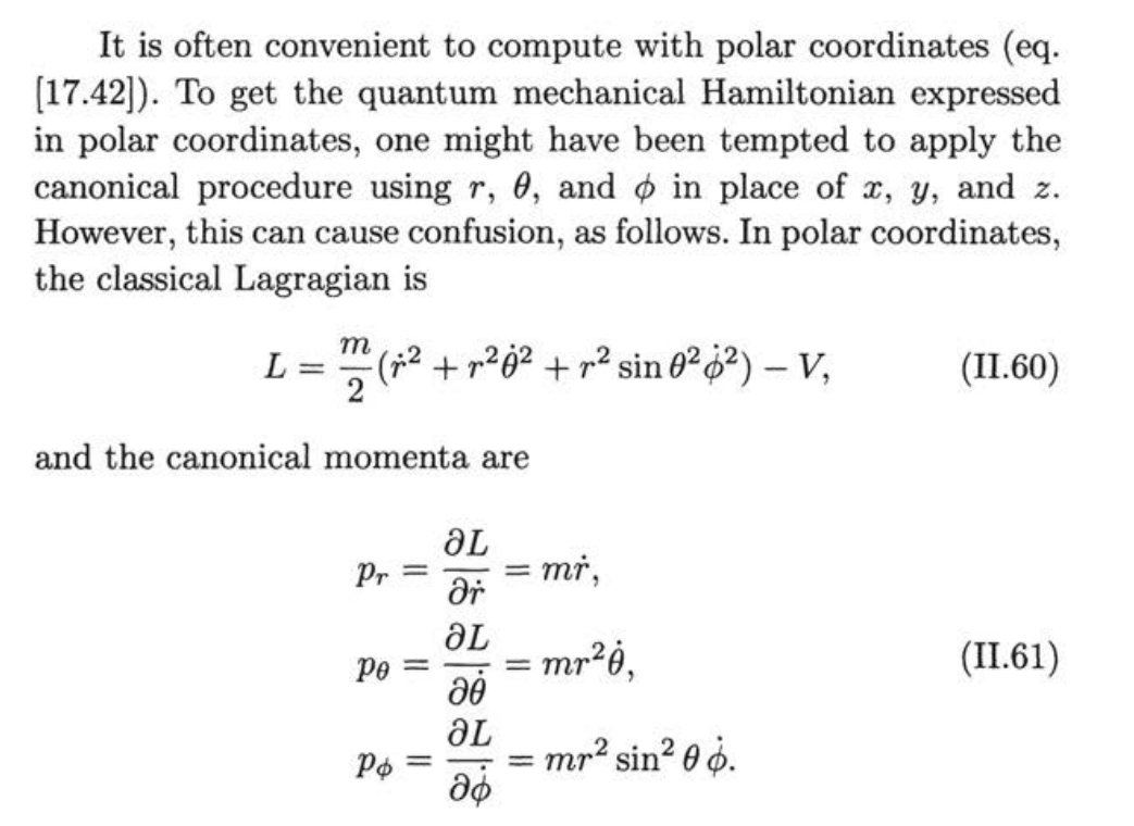 Solved I.25) Consider a particle of mass m moving in three | Chegg.com