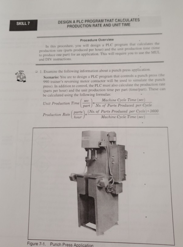 SKILL 7 DESIGN A PLC PROGRAM THAT CALCULATES | Chegg.com