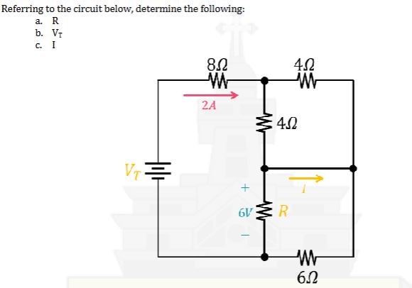 Solved Referring to ﻿the circuit below, determine the | Chegg.com