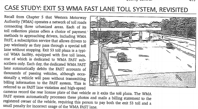 Solved CASE STUDY: EXIT 53 WMA FAST LANE TOLL SYSTEM, | Chegg.com