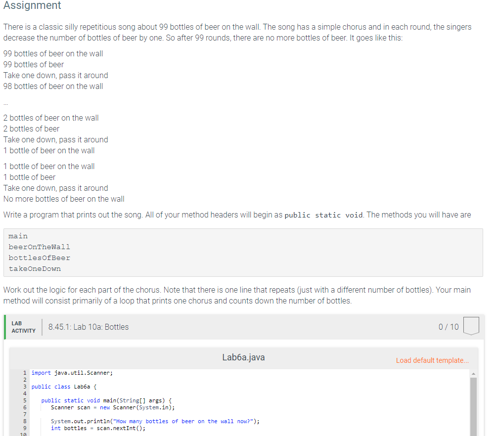 Solved Assignment There is a classic silly repetitious song | Chegg.com