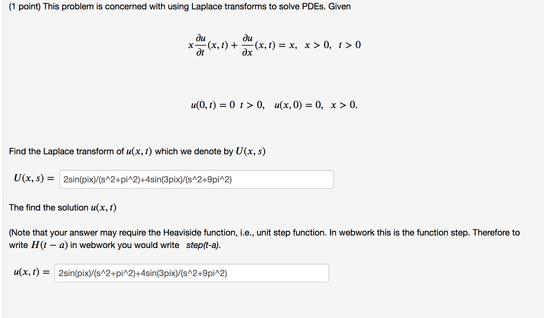 Solved (1 point) This problem is concerned with using | Chegg.com