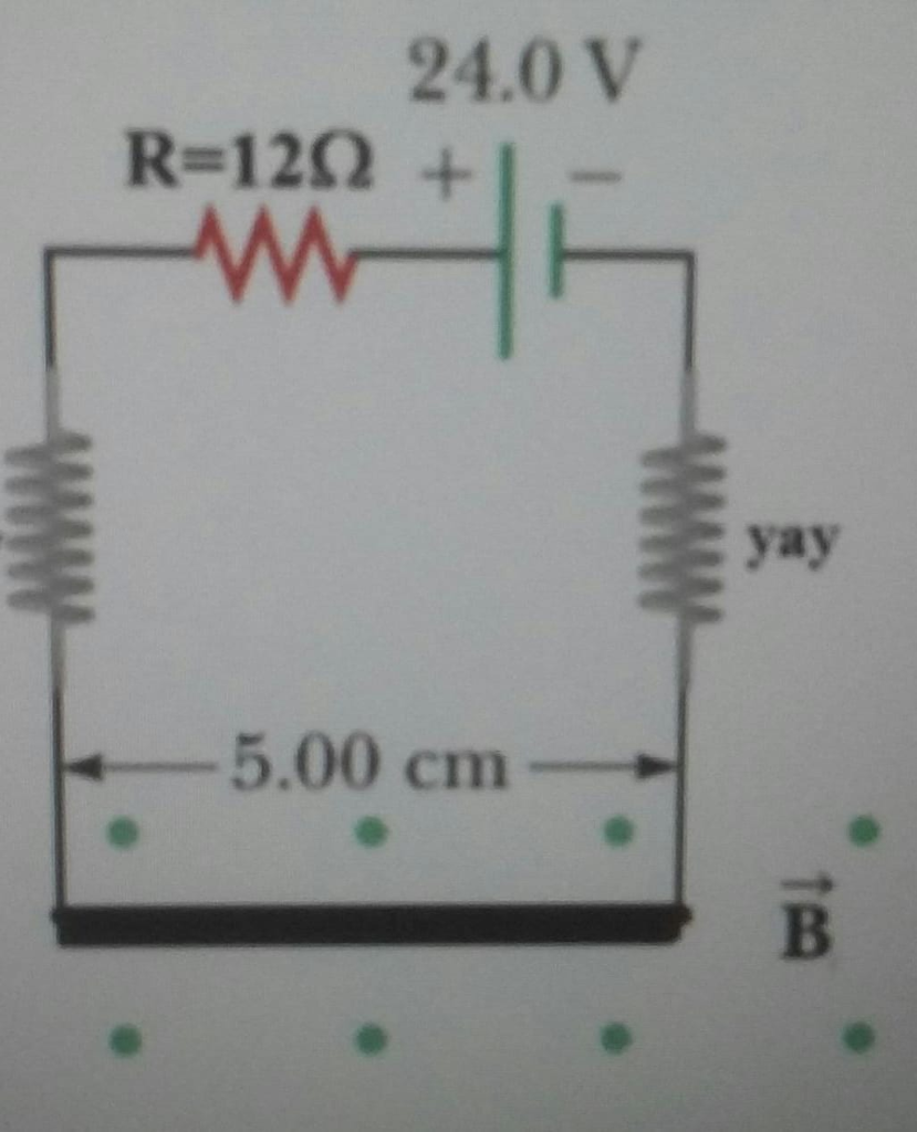 Solved Copper rod (darkly drawn in the figure) with a weight | Chegg.com