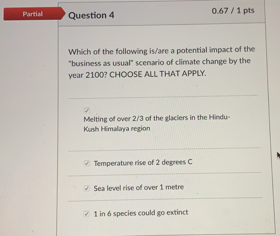 Solved Hi for my Climate Change quiz related to Adaptation | Chegg.com