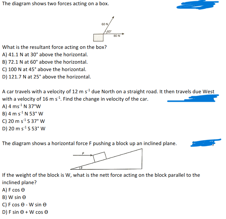 Solved The diagram shows two forces acting on a box. What is | Chegg.com