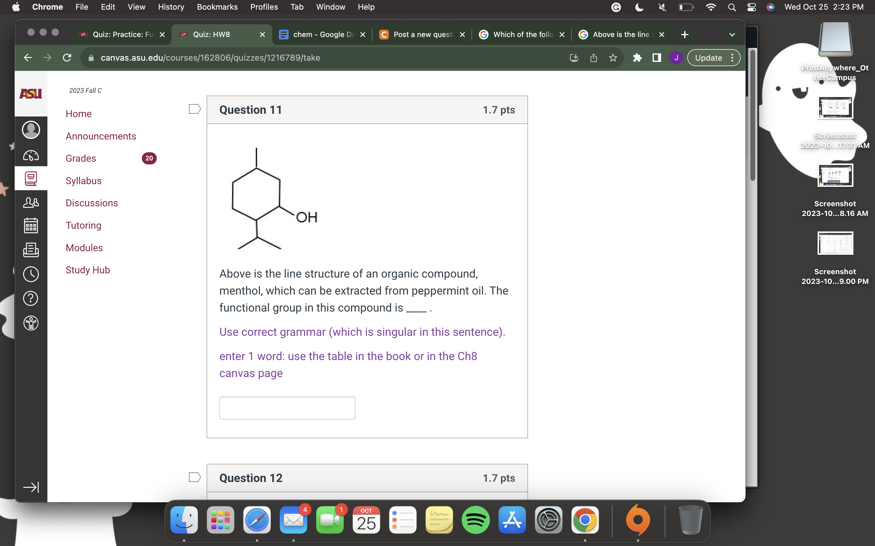 Above is the line structure of an organic compound, | Chegg.com
