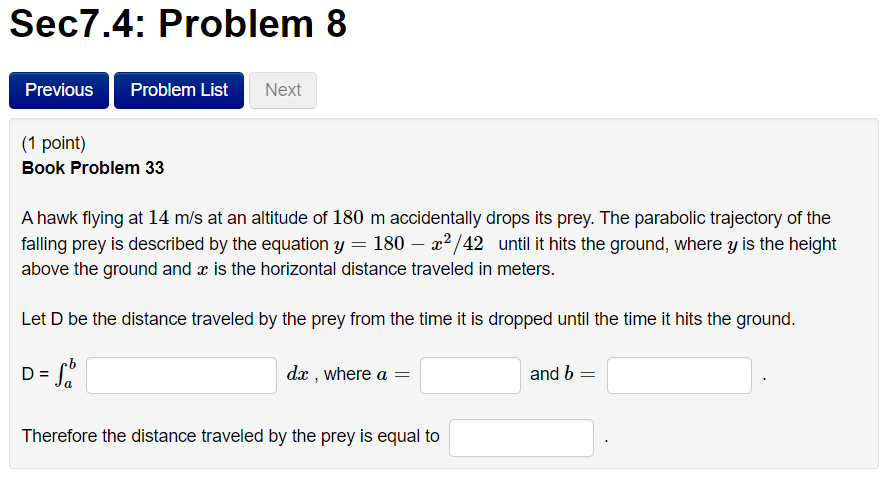 Solved Sec7.4: Problem 8 Previous Problem List Next (1 | Chegg.com Solved Sec7.4: Problem 8 Previous Problem List Next (1 | Chegg.com