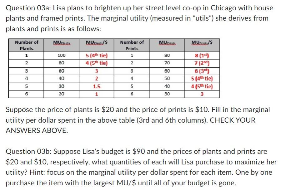 Solved Question 03a: Lisa plans to brighten up her street | Chegg.com