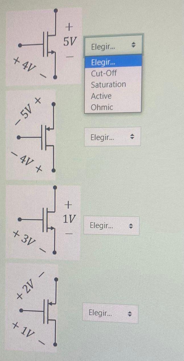 Solved Assuming Vtn = |Vtp| = 1V determine the region of | Chegg.com