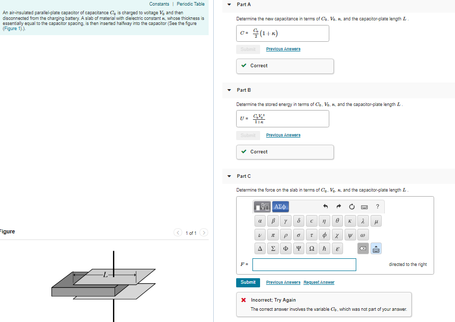 Solved Constants Periodic Table Part A An air-insulated | Chegg.com