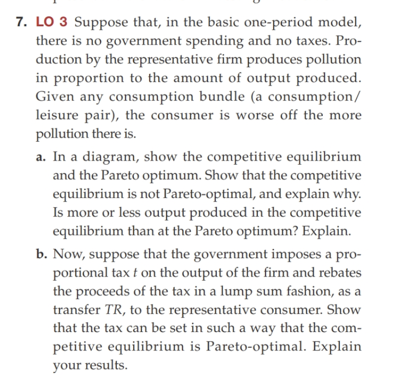 Solved 7. LO 3 Suppose that, in the basic one-period model, | Chegg.com