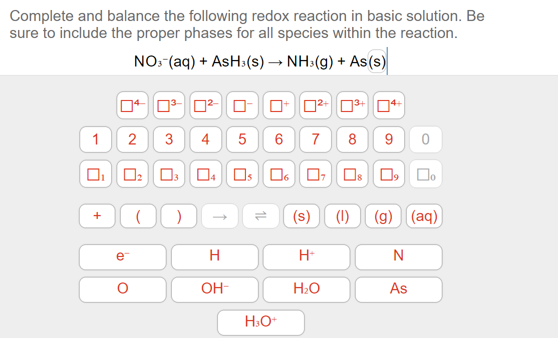Solved Complete and balance the following redox reaction in | Chegg.com