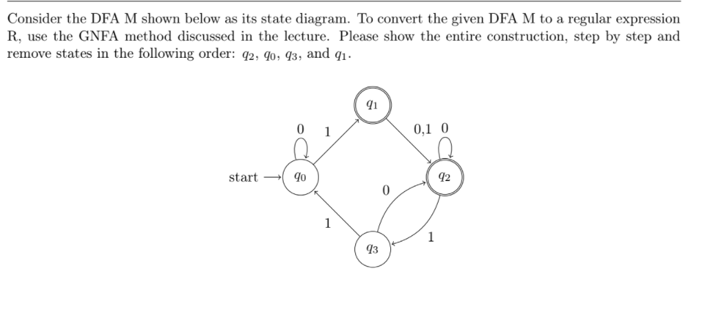 Solved Consider the DFA M shown below as its state diagram. | Chegg.com