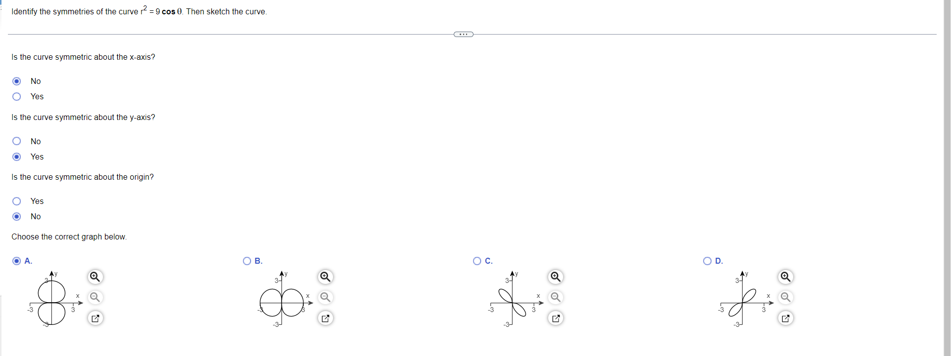 Solved Identify the symmetries of the curve r= 3 + 2 sin 0. | Chegg.com