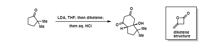 Solved do -Ме Me LDA, THF; then diketene; then aq. HCI OH Me | Chegg.com