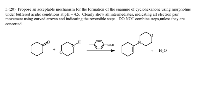 Solved 5.(20) Propose an acceptable mechanism for the | Chegg.com