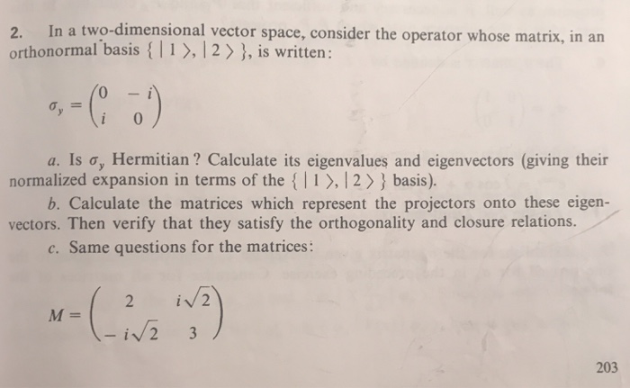 Solved 2. In a two-dimensional vector space, consider the | Chegg.com