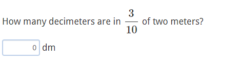 Solved How many decimeters are in 103 of two meters? dm | Chegg.com