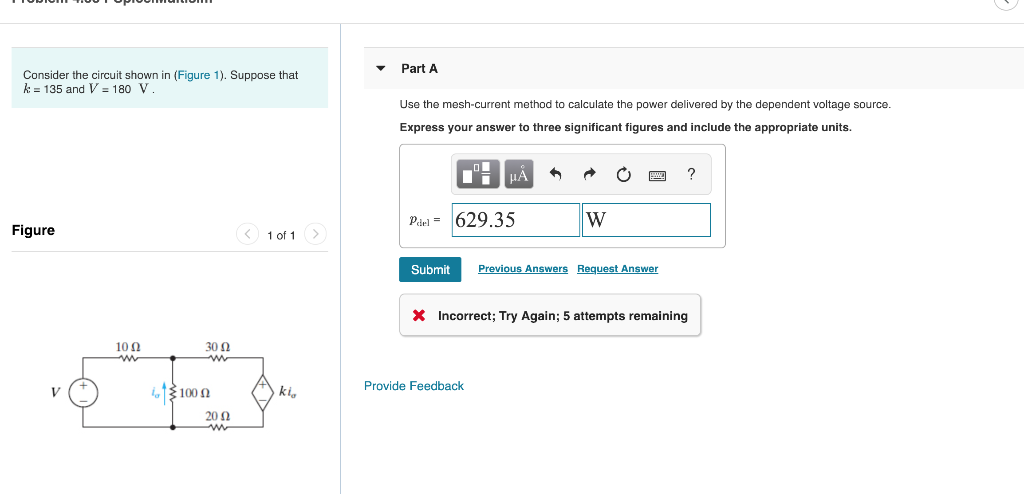 Solved Part A Consider the circuit shown in (Figure 1). | Chegg.com