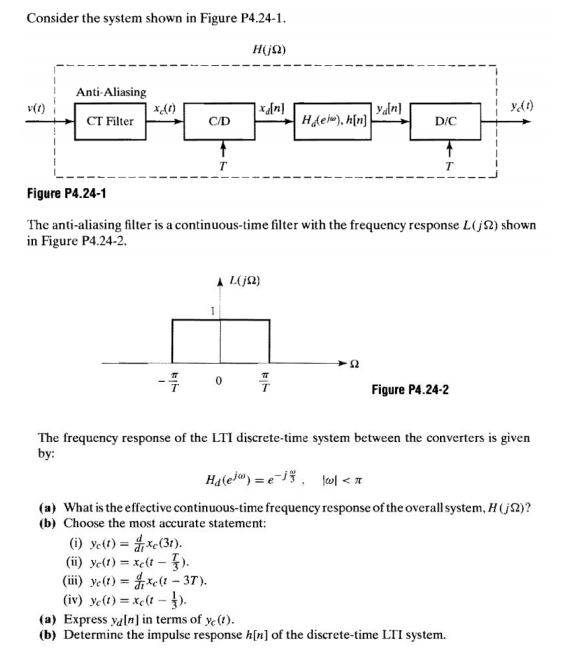 Solved Consider the system shown in Figure P4.24-1. The | Chegg.com