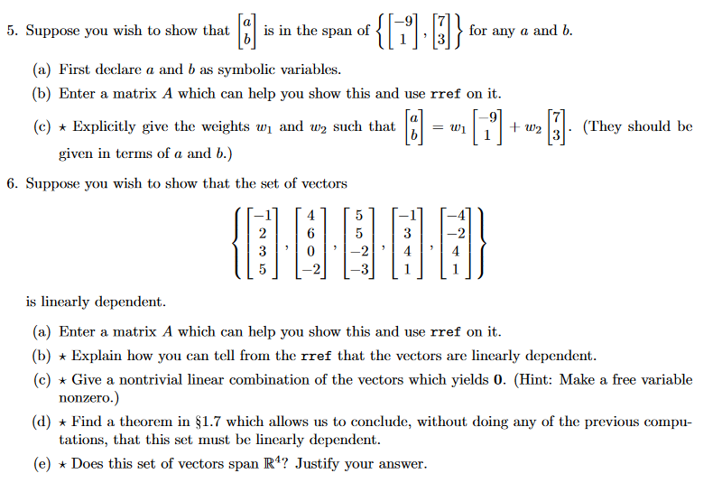Solved Using Matlab Answer These Questions With A Are Not 
