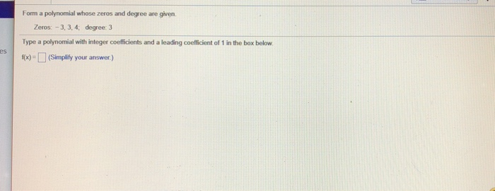 Solved Type A Polynomial With Integer Coefficients In A 5029