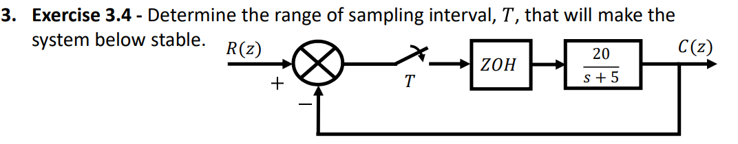 Solved Exercise 3.4 - Determine the range of sampling | Chegg.com