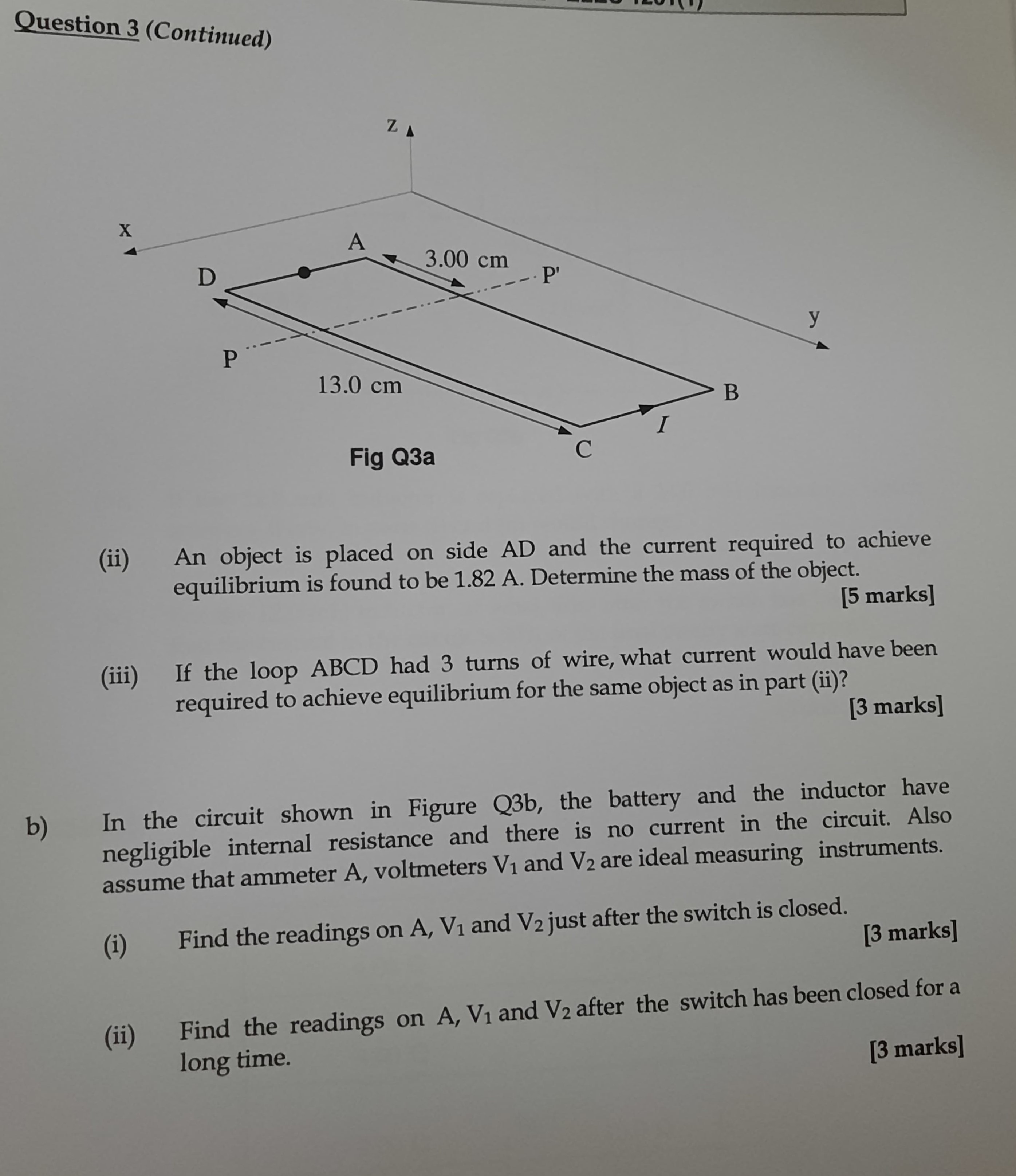 Solved A magnetic balance is constructed with a wire made | Chegg.com