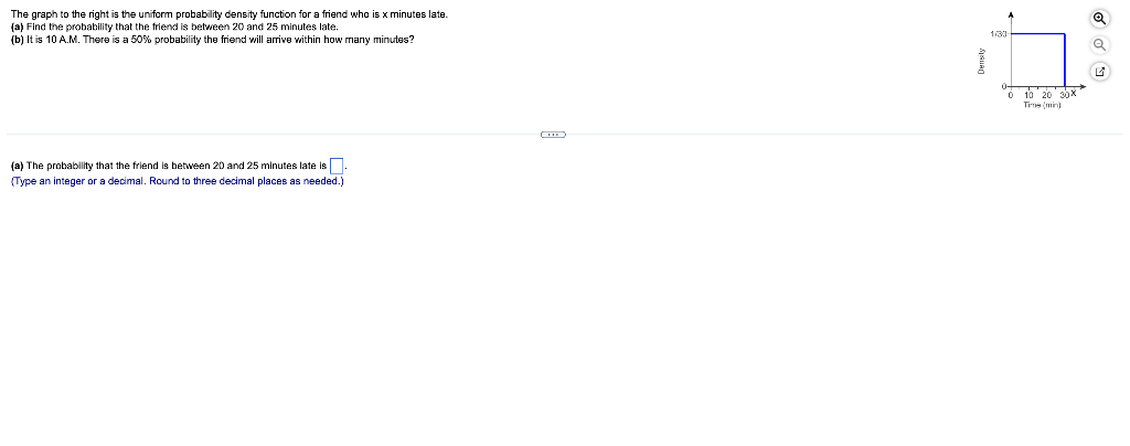 Solved The graph to the right is the uniform probability | Chegg.com