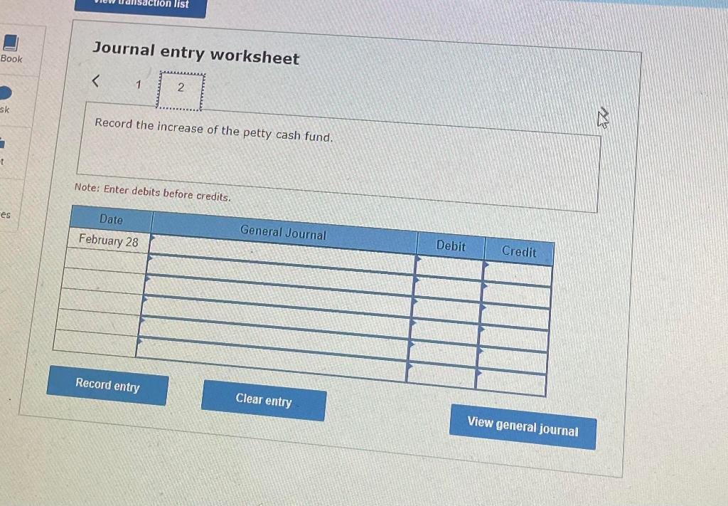 1. Prepare the journal entry to establish the petty | Chegg.com