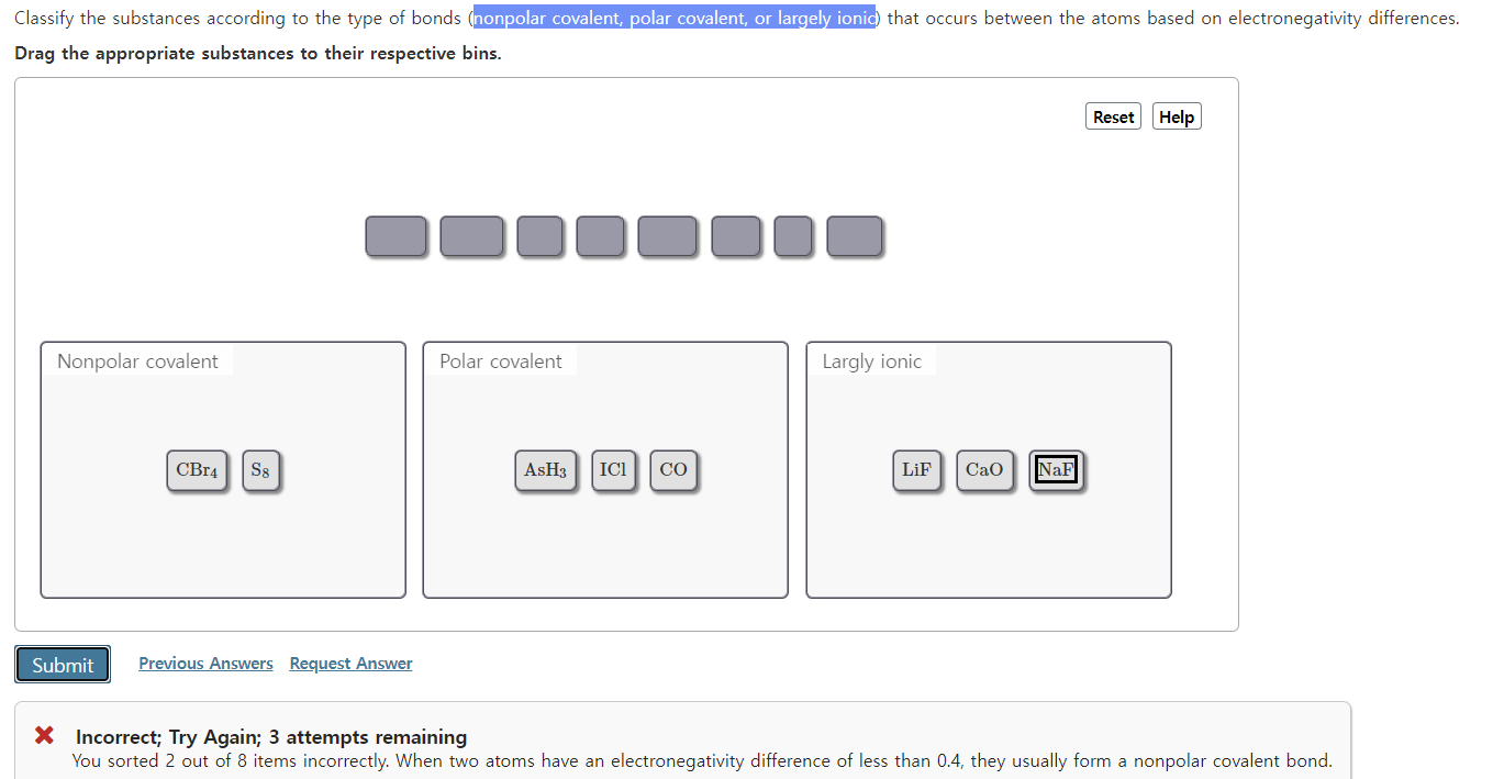 Solved X Incorrect; Try Again; 3 attempts remaining You | Chegg.com