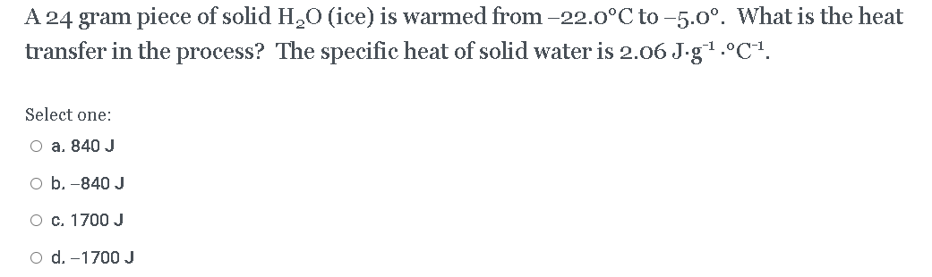 Solved A 24 gram piece of solid H20 (ice) is warmed from | Chegg.com
