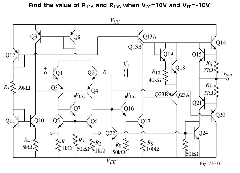 Find the value of R13A and R138 when Vcc=10V and | Chegg.com