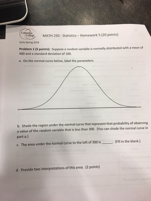Solved Columbia MATH 250- Statistics - Homework 5 (20 | Chegg.com