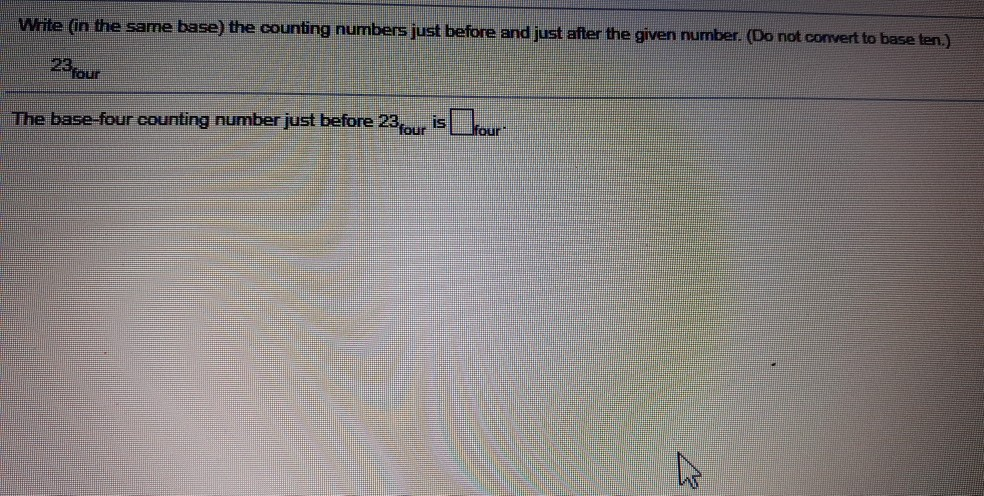 Solved Write (in the same base) the counting numbers just | Chegg.com